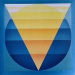 De vurige driehoek symboliek zespuntige ster of hexagram van trigonum ...