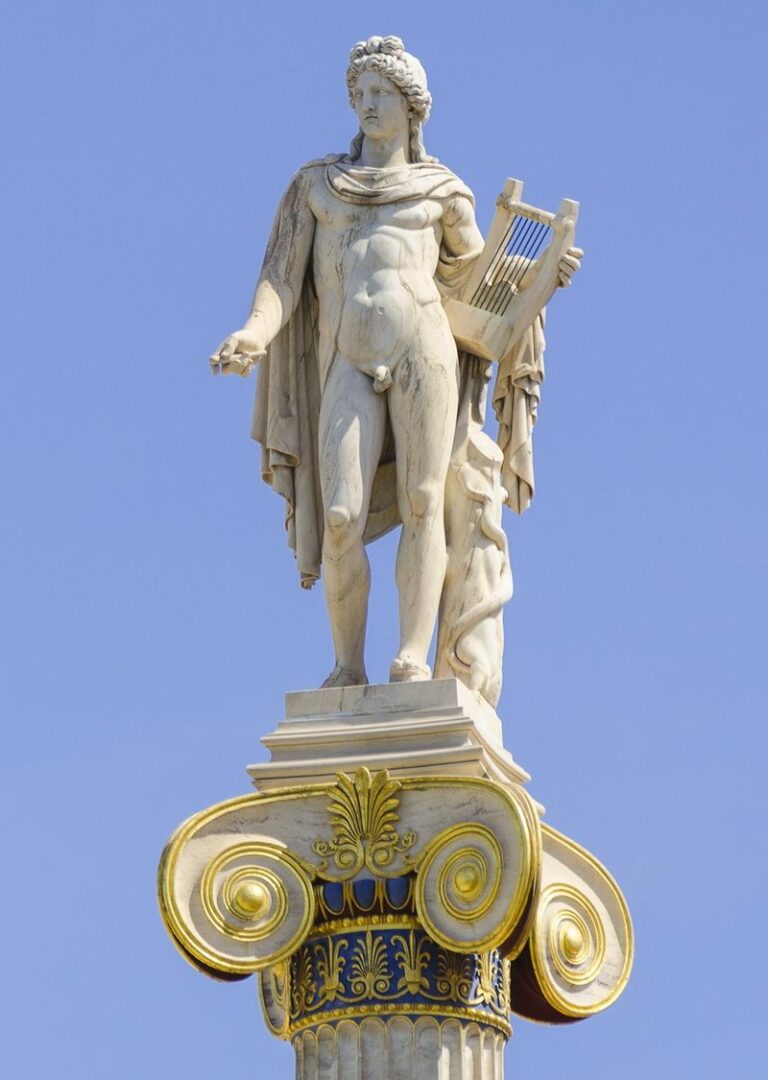 Apollo, de Griekse god van het licht, de muziek, de dichtkunst en de ...